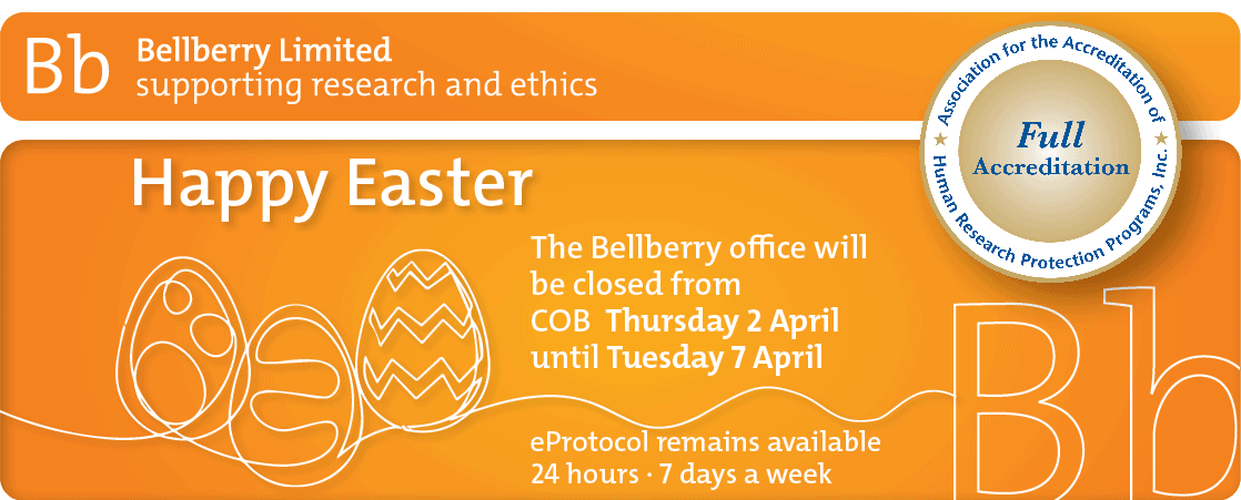 Bellberry Office Easter Closure 2026 - Bellberry Limited
